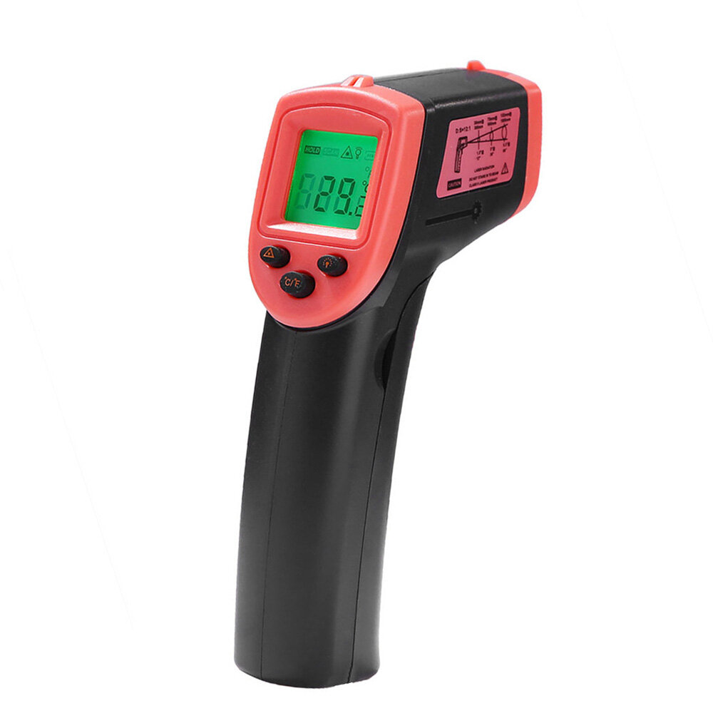 HW600 Handheld Non-Contact Infrared Thermometer LCD Display Temperature Meter, Digital IR Industrial Laser Pyrometer Thermometer, -50~600°C/-58~1122°F (NOT for Humans), Battery Not Included