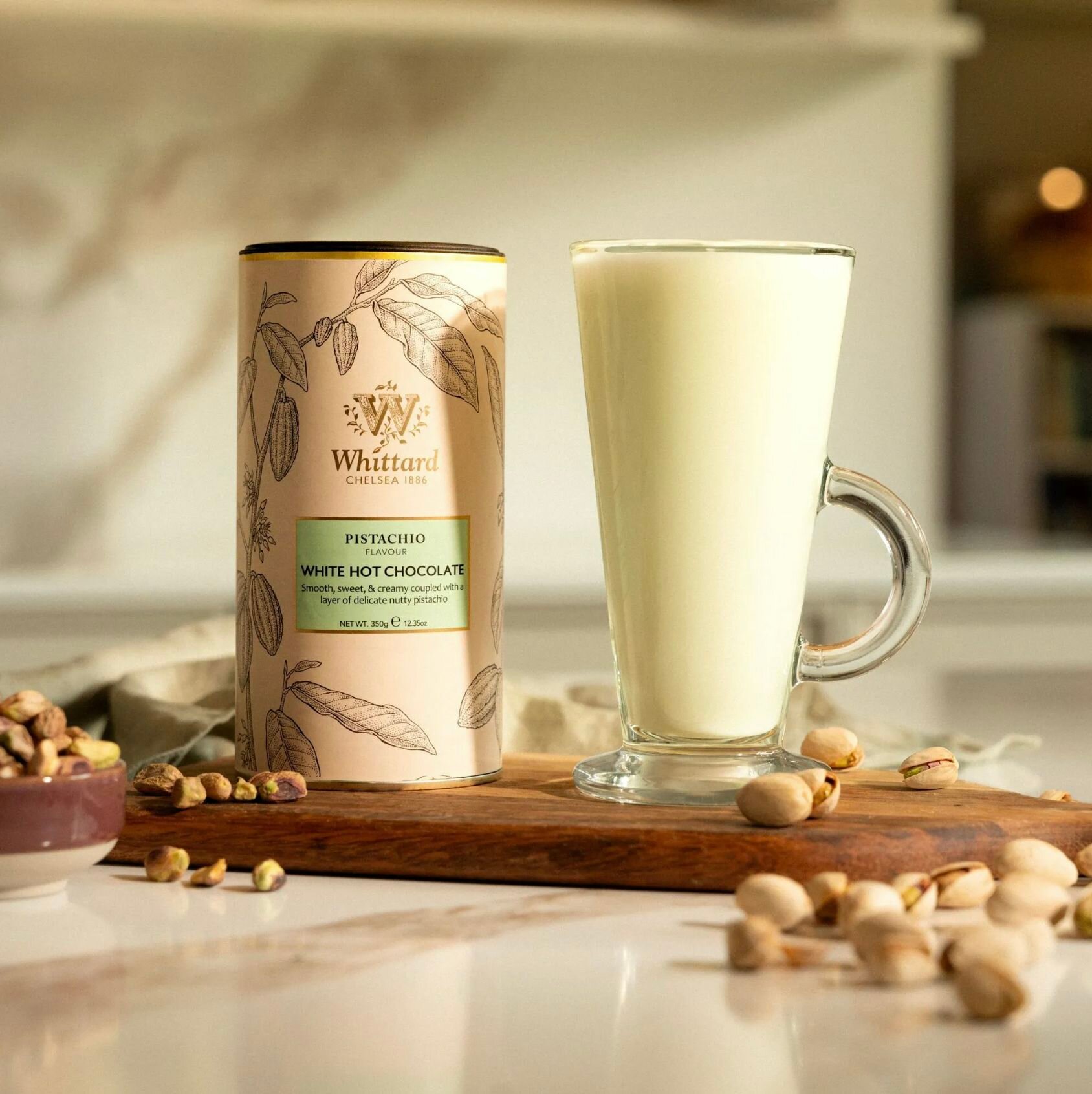 Whittard of Chelsea Белый горячий шоколад с фисташковым вкусом 350г