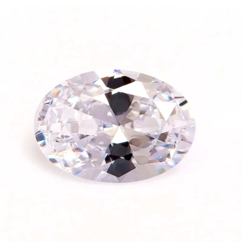 Синтетические кубические циркония бусины разноцветные 2-10 мм 5x7mm 50pcs, White