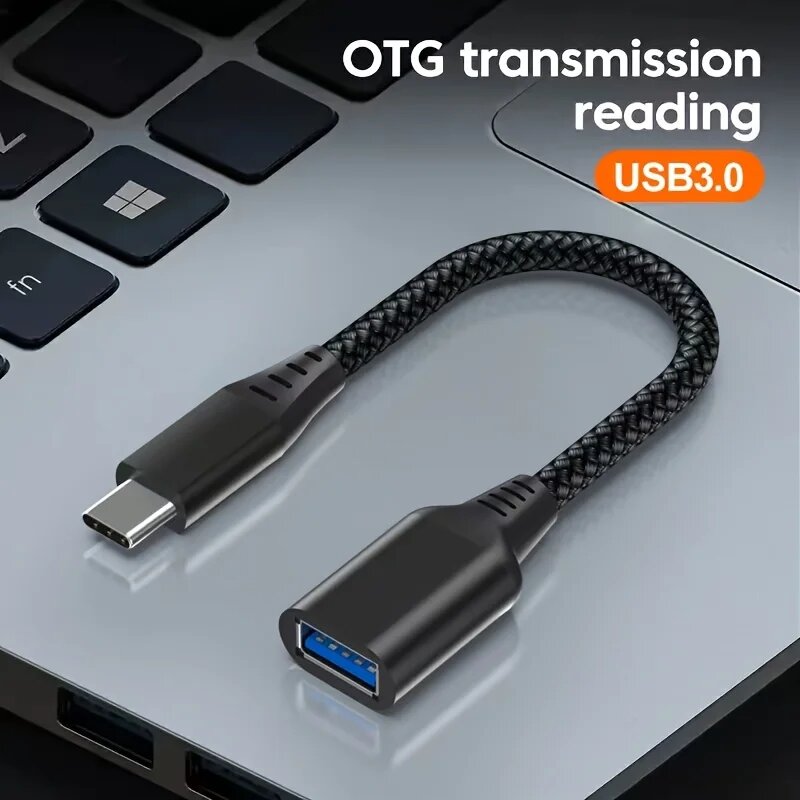 OTG адаптер USB-C - USB 3.0 серый — фото 1