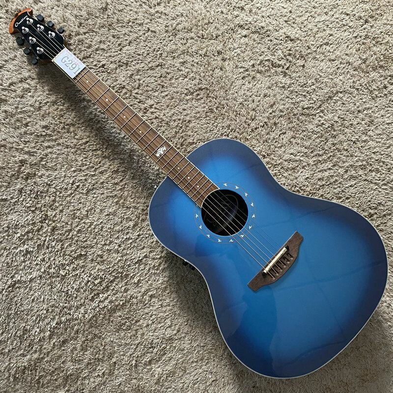 OVATION Ultra Электроакустическая гитара (градиентный синий) массивная ель, ABS корпус, в наличии