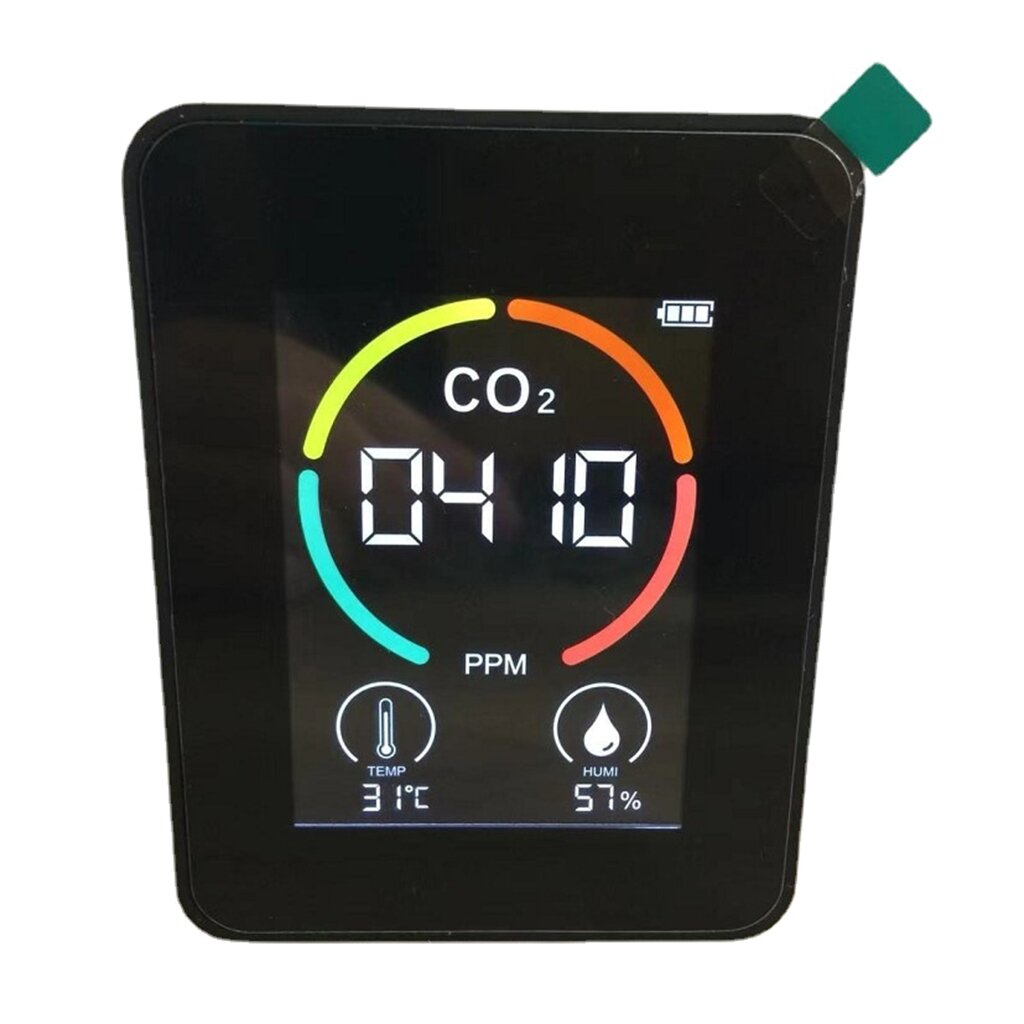 Цифровой измеритель CO2, мониторы качества воздуха 1200 мАч с датчиками температуры и влажности для офисного использования, точный анализ воздуха