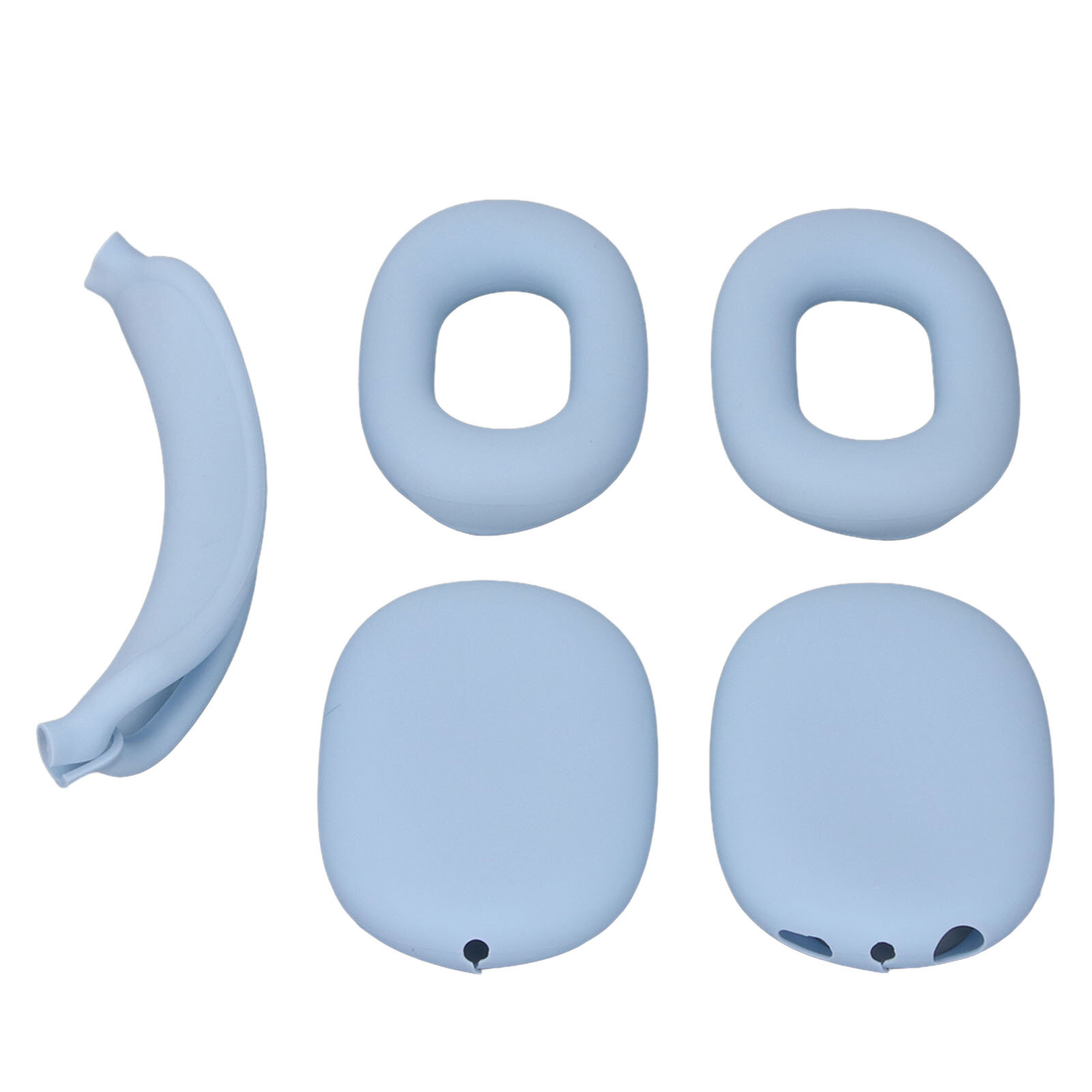 Чехол для наушников с твердой оболочкой и силиконовыми амбушюрами, чехол для амбушюров, чехол для оголовья, дорожная сумка для гарнитуры EVA с функцией автоматического пробуждения и сна, синий