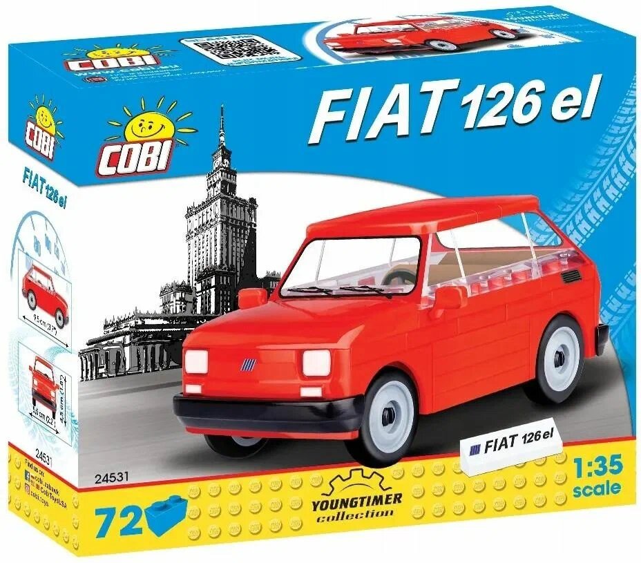 Конструктор пластиковый Cobi Fiat - Фиат 72эл. - Коби 24531