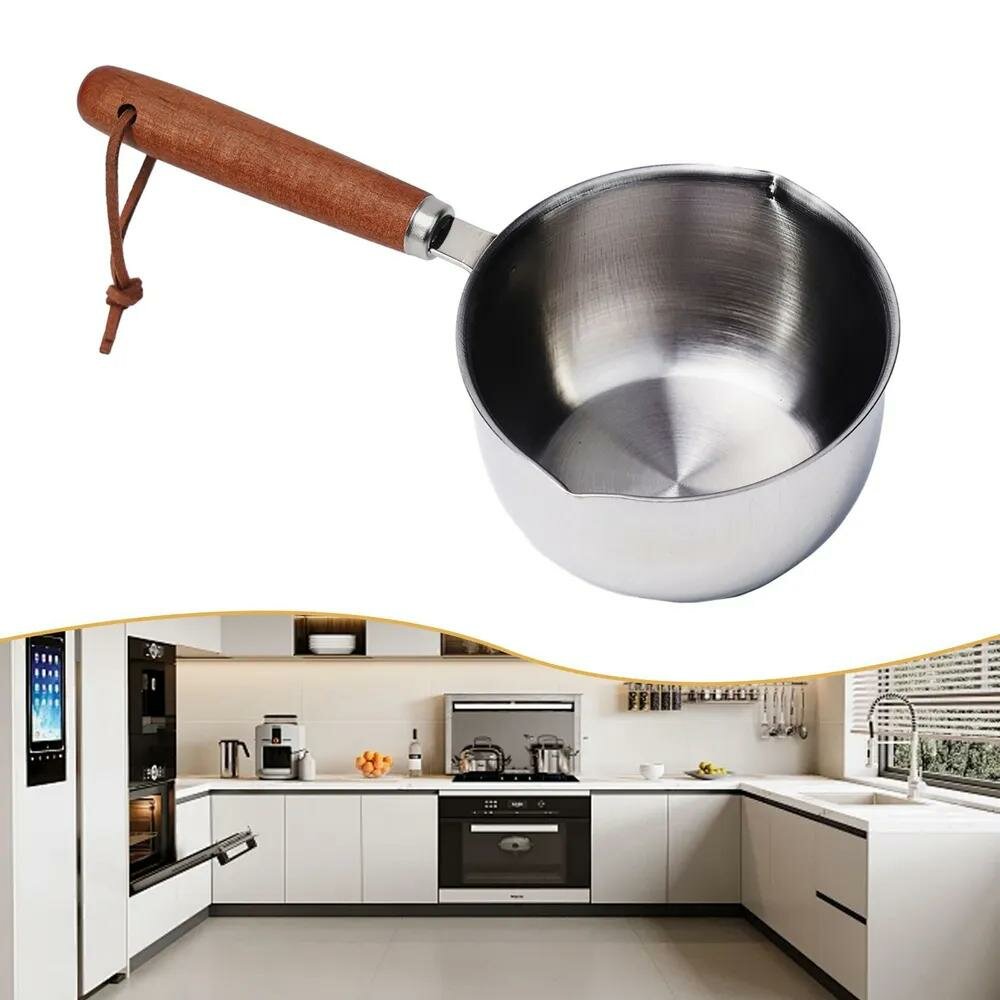 Молочник Compact StainlessHI24117, объем 300 мл, серебристый цвет, 1 штука в упаковке, совместимый с индукционными, газовыми и электрическими плитами
