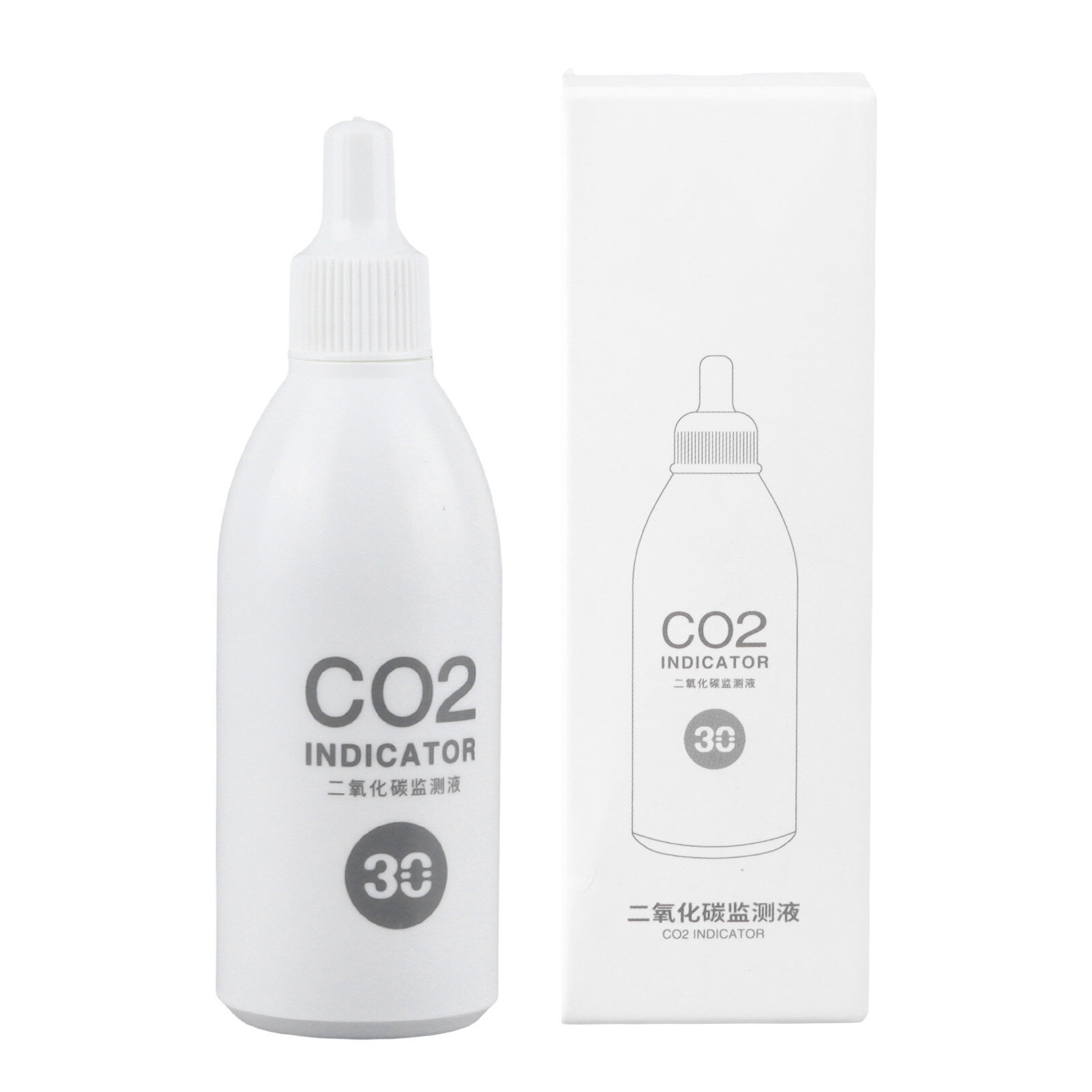 Индикатор CO2 для аквариума, долгосрочный мониторинг, жидкий тест для аквариума, 30 мл