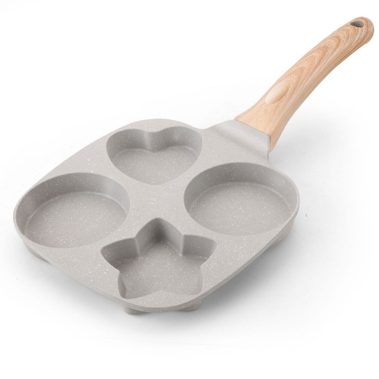 Рисовый камень не содержит сковородку с фриттатой гамбургерами, стейк с блинами, мини-сковородку, плесень из яичного пюре, false, false, false,19, темно-бежевый,