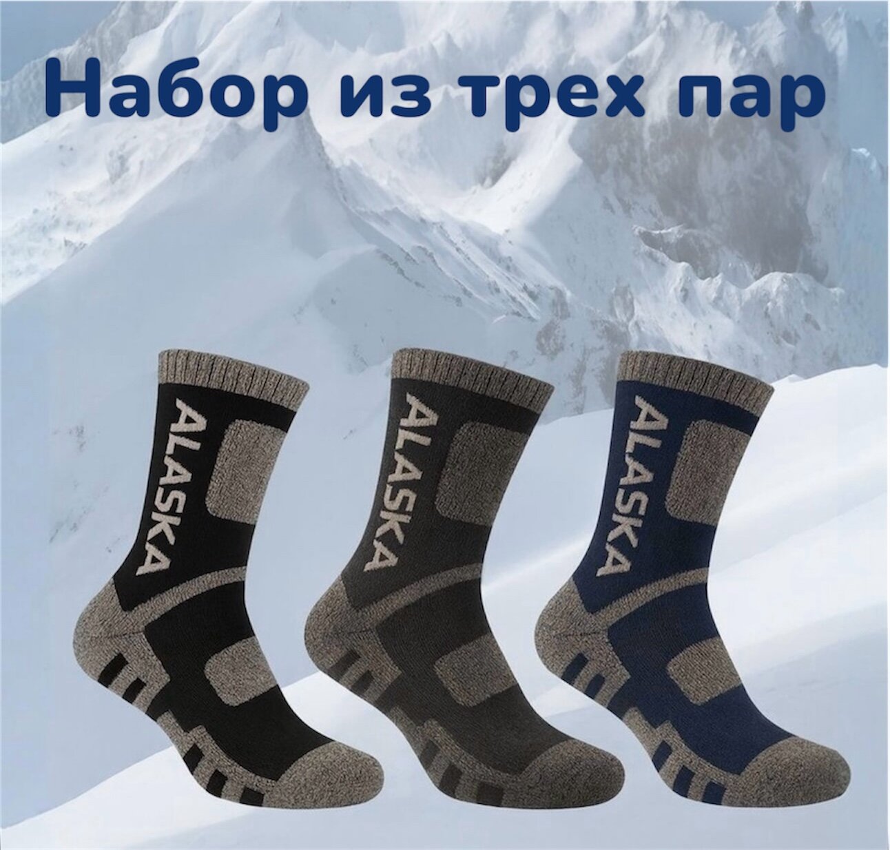 Носки  термоноски, носки Аляска, премиальное качество, комплект