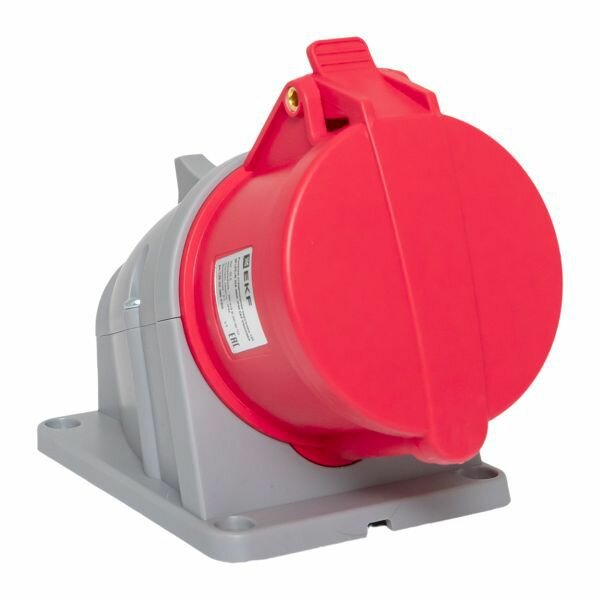 Розетка стационарная наружная 125 3Р+РЕ+N 32А 380В IP44 PROxima, EKF PS-125-32-380-PRO (1 шт.)