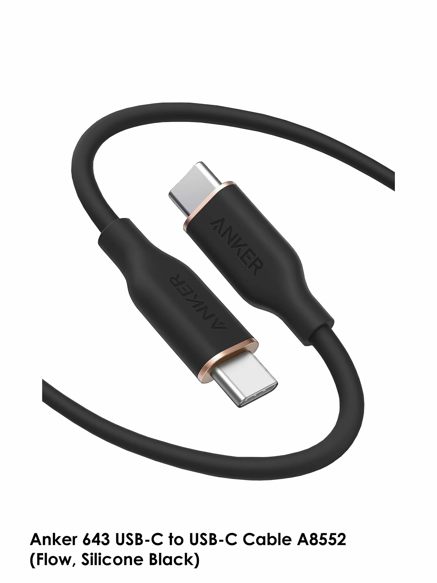 Кабель для зарядки Anker PowerLine III Flow USB-C to USB-C, 0.9 метра, PD 240 Вт , A8552 , - Black