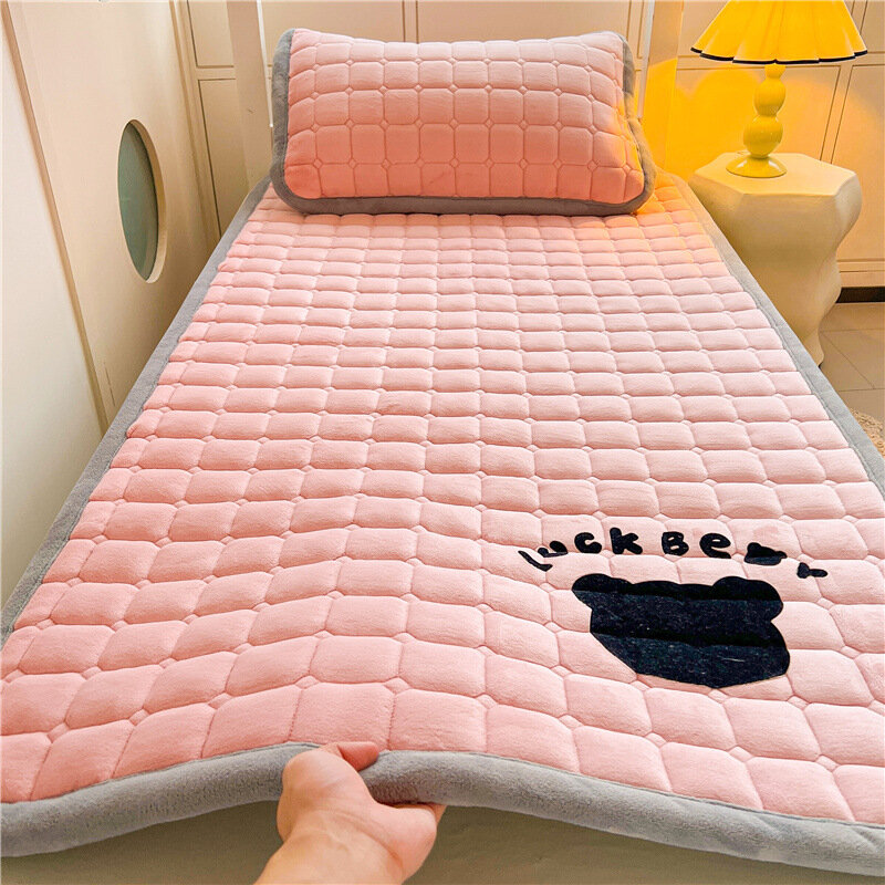 Матрас из молочного флиса, постельное белье для студенческого общежития, комплект из трёх предметов, матрас, односпальная кровать, для домашнего использования, кровать-татами, наматрасник,200*230cm