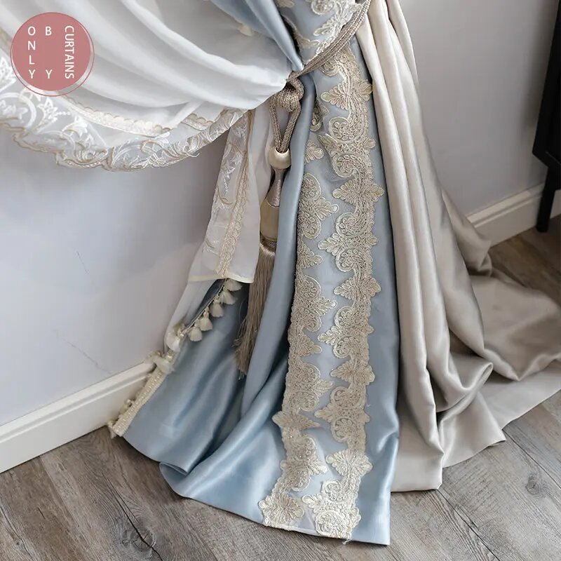 Французские шторы JESSANS из полиэстера Крючок, W150cmxH250cm 1PC