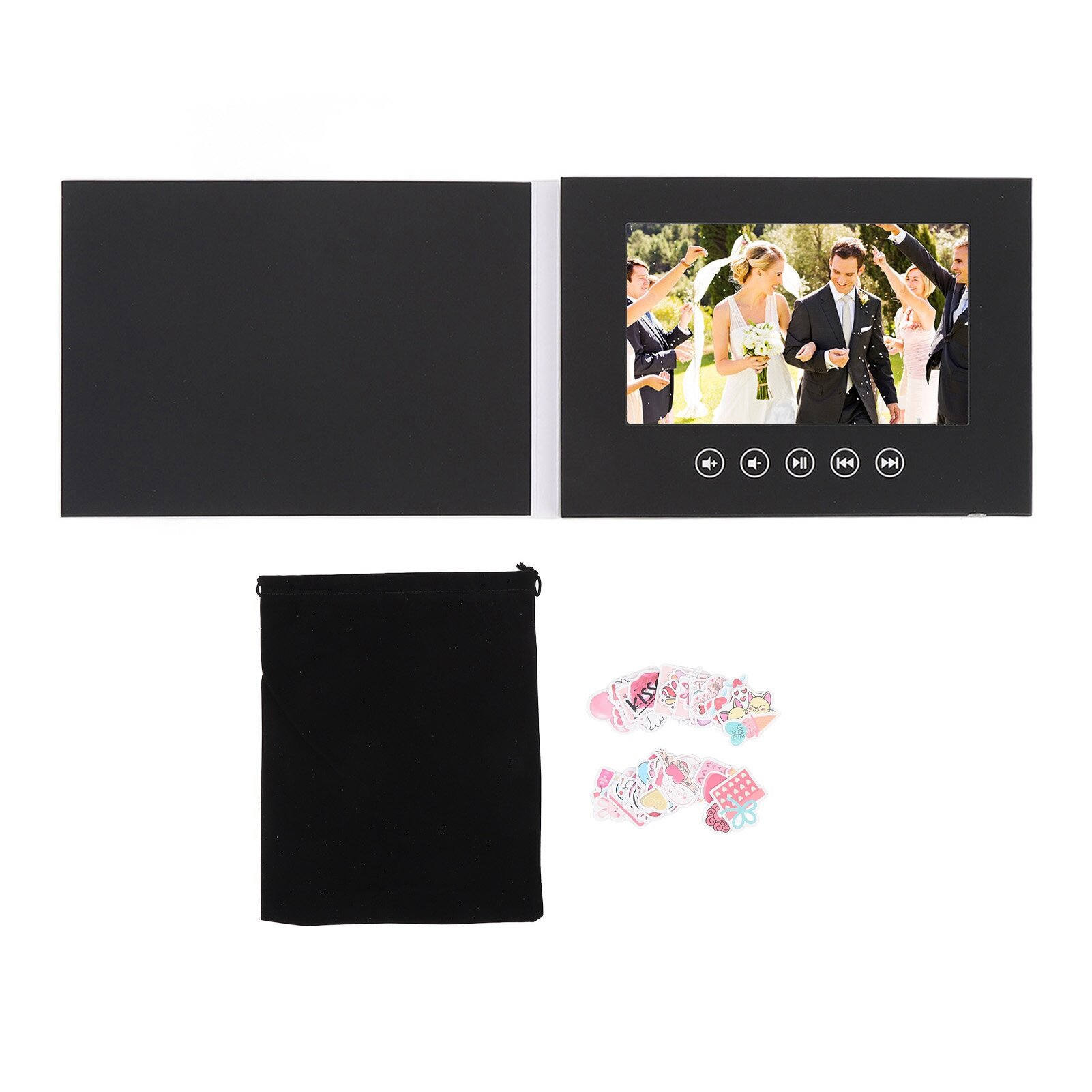 Электронная видеооткрытка HD 720P Видеоброшюра 128M Память Электронная видеокнига с ЖК-экраном для юбилея дня рождения 10 дюймов