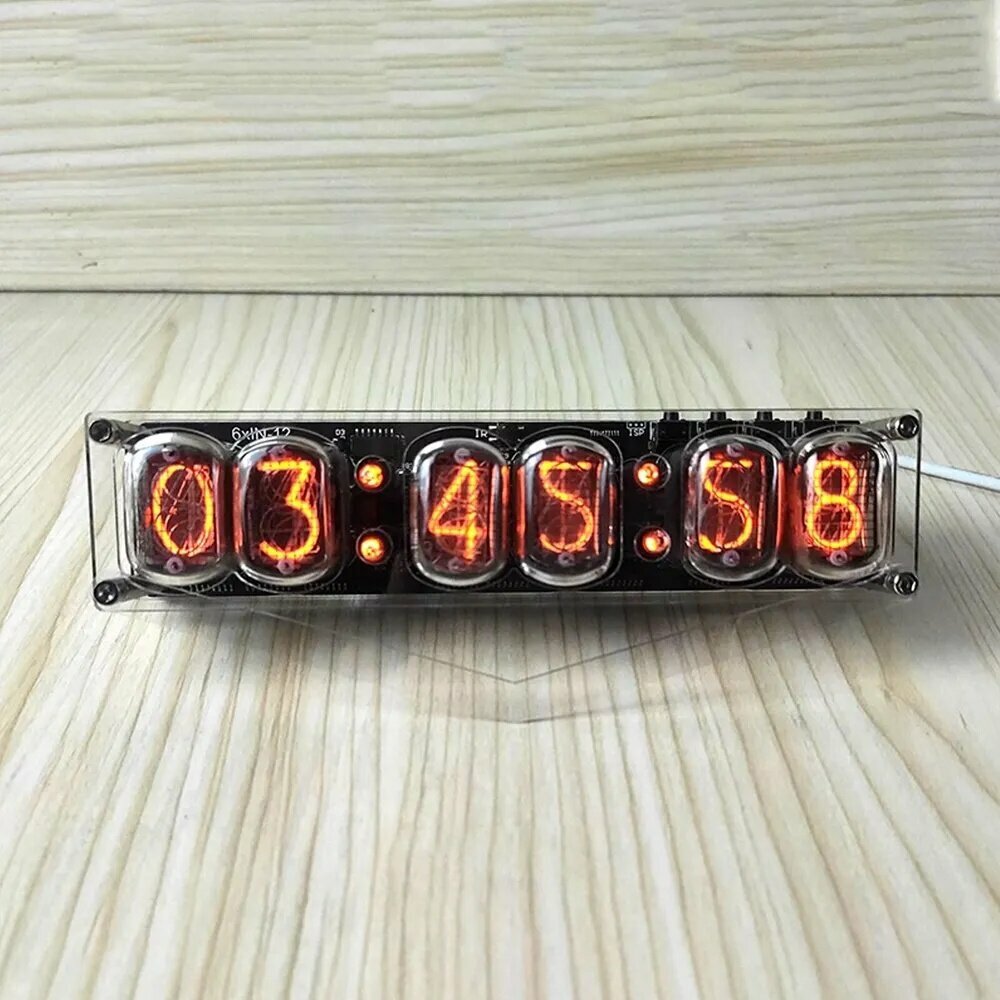 Ретро Часы Nixie In-12, 6 Индикаторных Трубок, Dc5V, Точность, Надежность