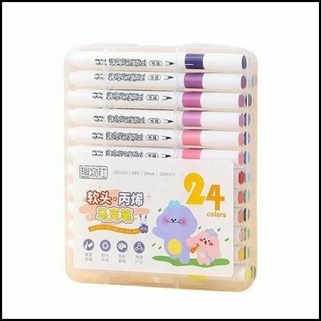 Эксклюзивный комплект из 24 акриловых маркеров, толщина 5 мм