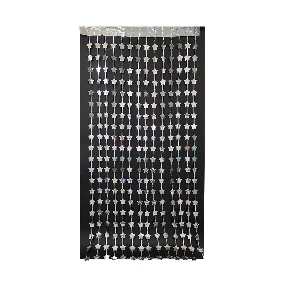 Декорация для мероприятия занавеска из бахромы с металлическим покрытием для вечеринок и особых праздников серебро