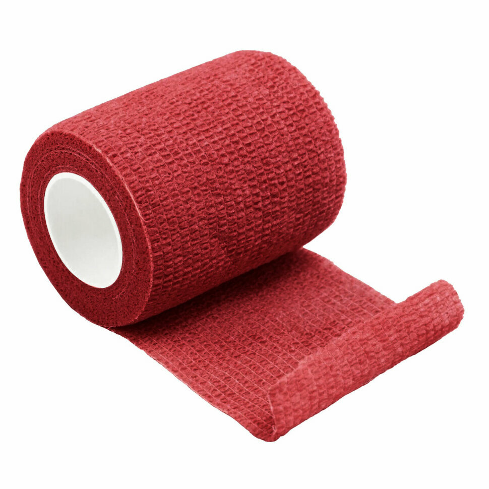 Бинт эластичный самофиксирующийся, 4 м х 6 см, красный, вариант, 631118