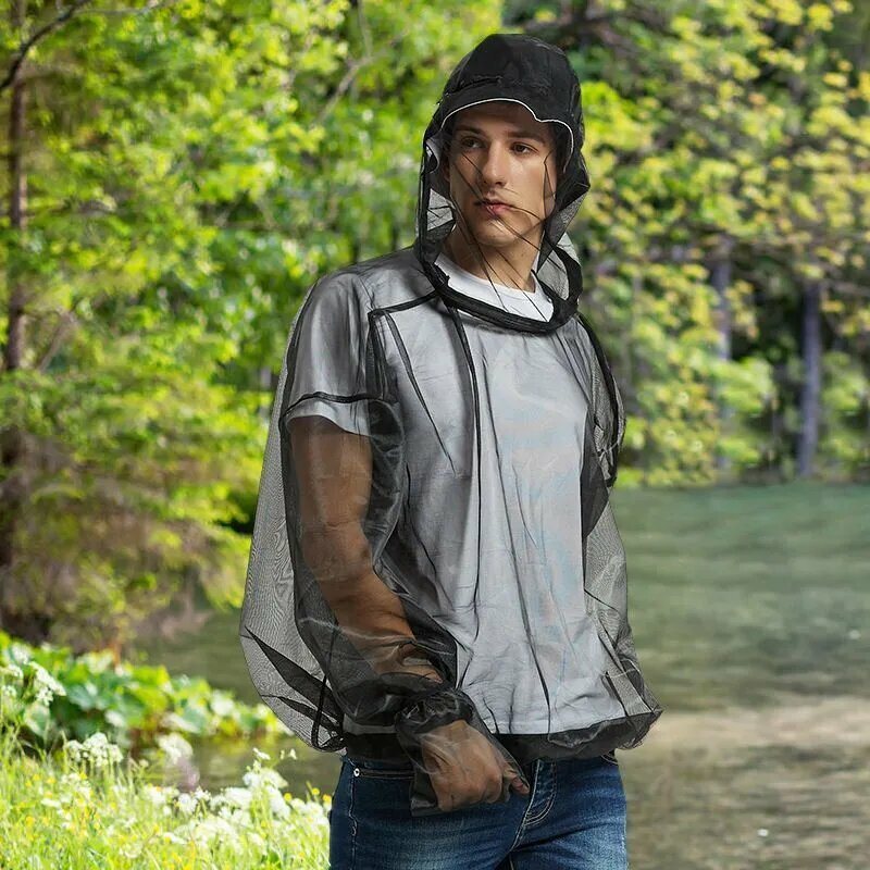 Комбинезон для охоты и рыбалки, с капюшоном, антимоскитный, полиэстер