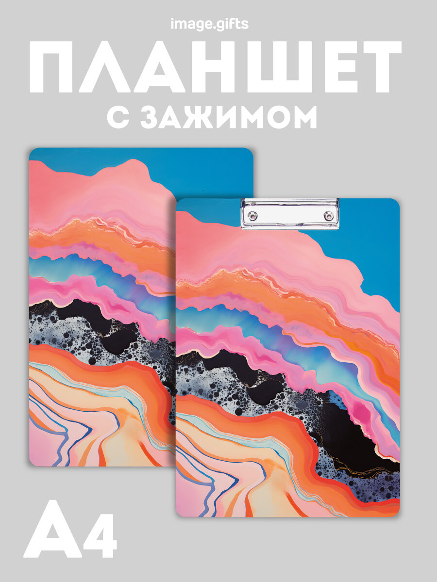 Папка-планшет бренда Image.gifts для бумаги А4 с зажимом, картон