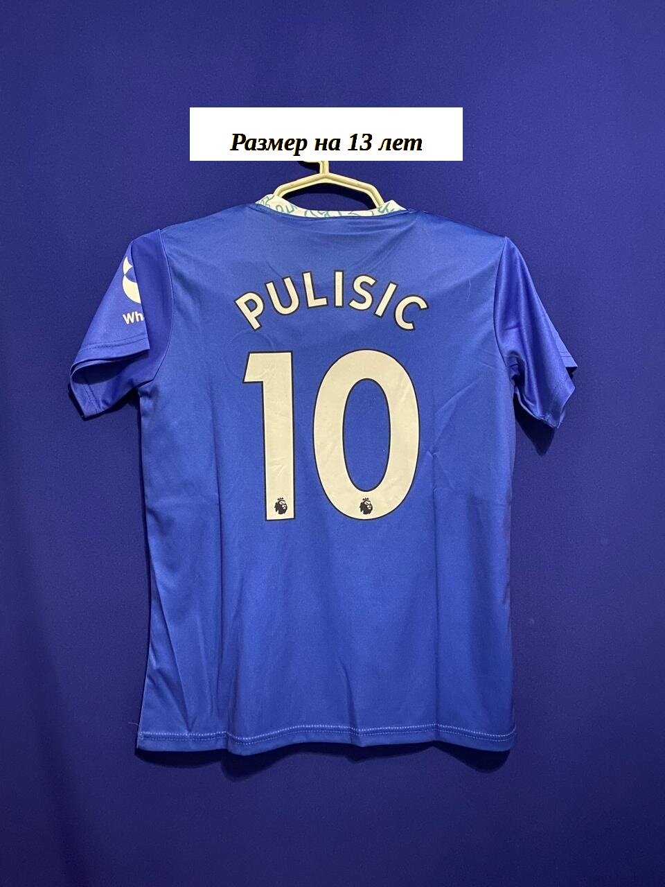 Челси подростковая размер 28 ( на 13-14 лет ) форма комплект ( майка+ шорты) футбольного клуба CHELSEA ( Англия ) №10 PULISIC синяя