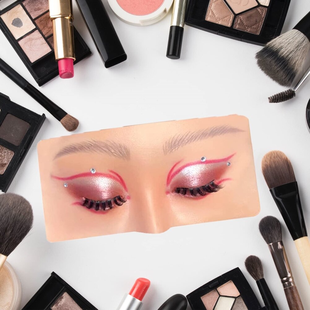 Силиконовая доска для практики макияжа лица и глаз, реалистичная и многоразовая доска для практики макияжа, раскраска лица, доска для практики макияжа
