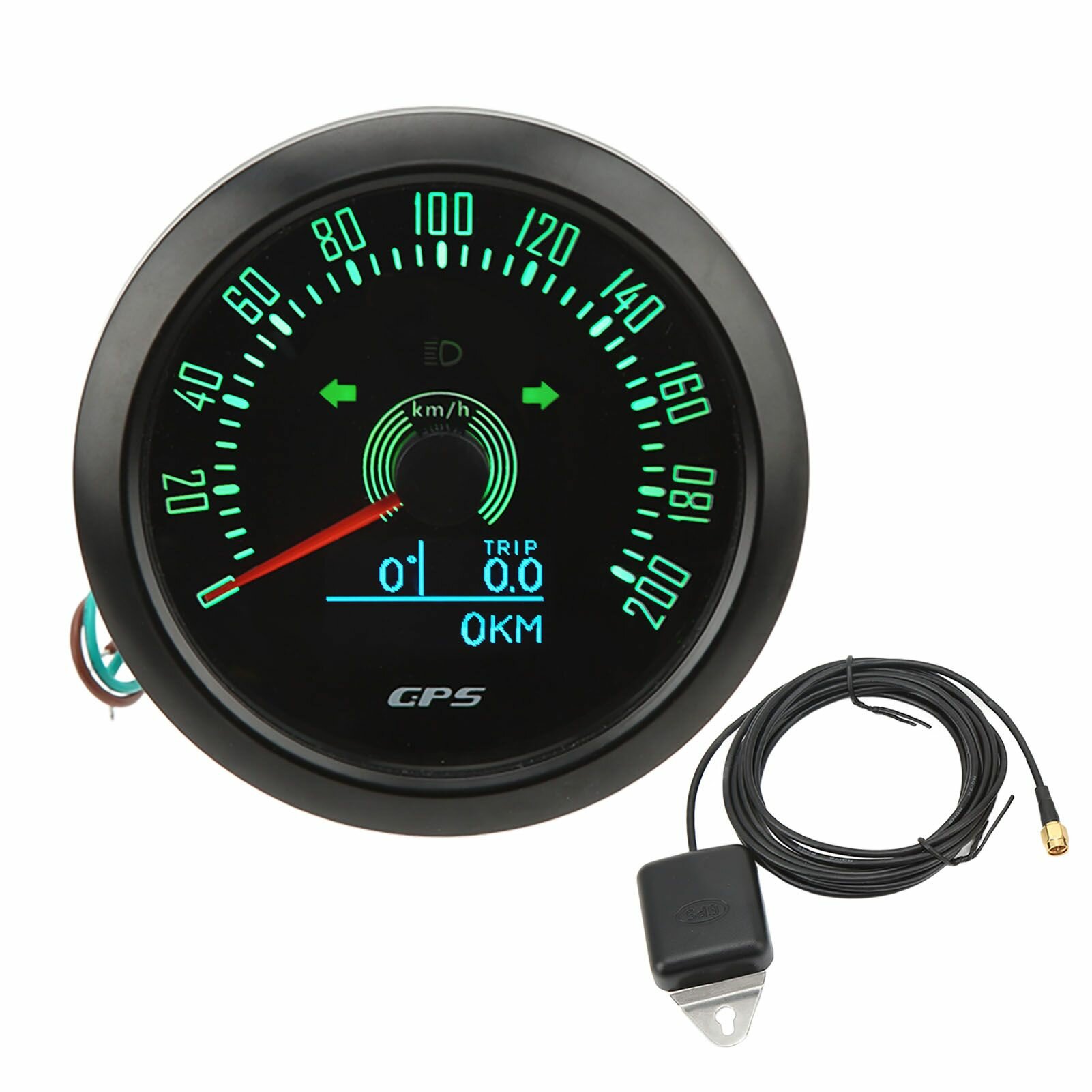 3 в 1 GPS Тахометр 200 миль в час 85 мм 9-32 В 7 цветов с подсветкой, противотуманный универсальный для лодки, автомобиля, автодома, мотоцикла, черный циферблат, черная крышка