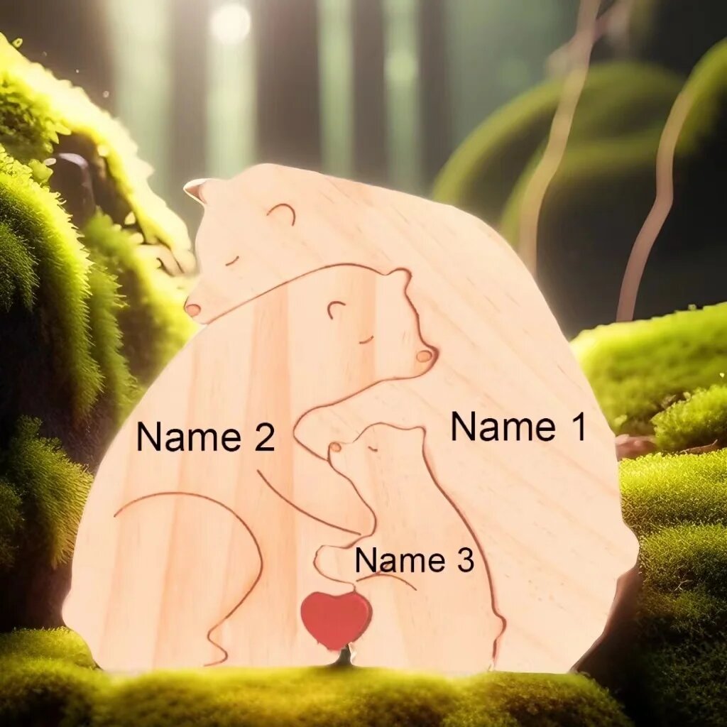 Деревянная головоломка "Семья медведей" 3 bears