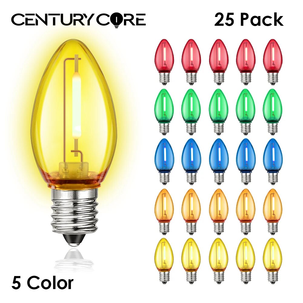 Светодиодные лампочки Grensk C7 RGB 220В 5 color, E12 220V