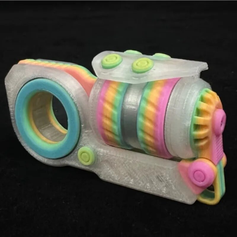 Фиджет-роллер Rainbow, EDC кольцо