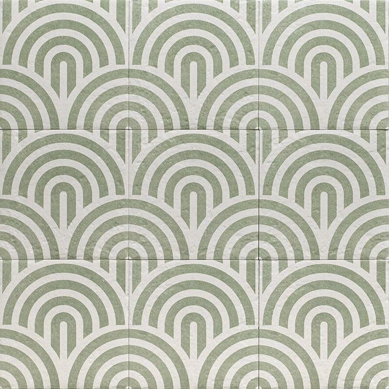 Керамический декор Mainzu Green Garden Decor Green Three 20х20 20x20 Матовая Зеленый