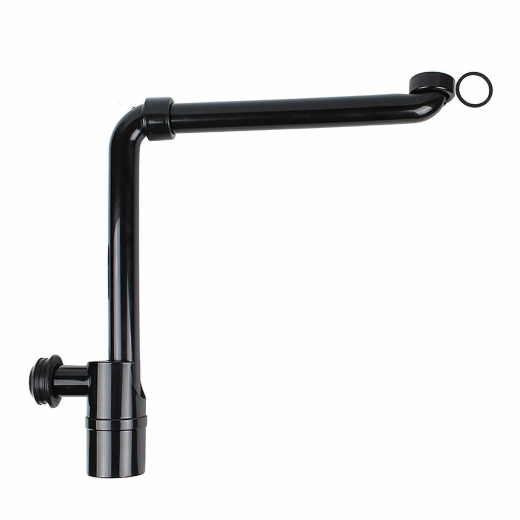 Регулируемый сифон для раковины 1-1/4", Черный