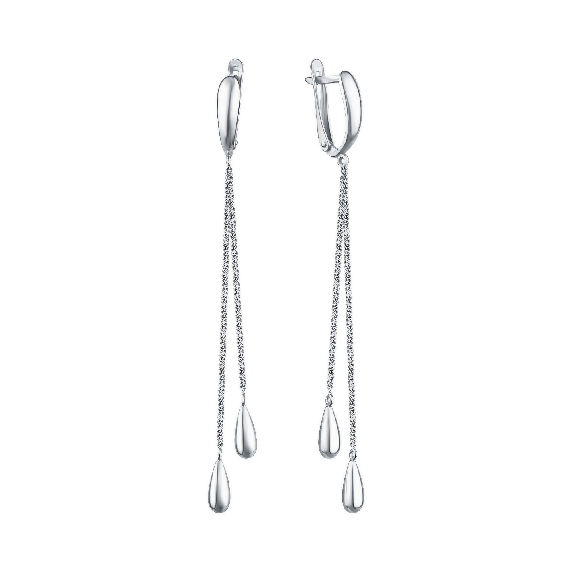 Серьги, серебро, 925 проба, серебрение