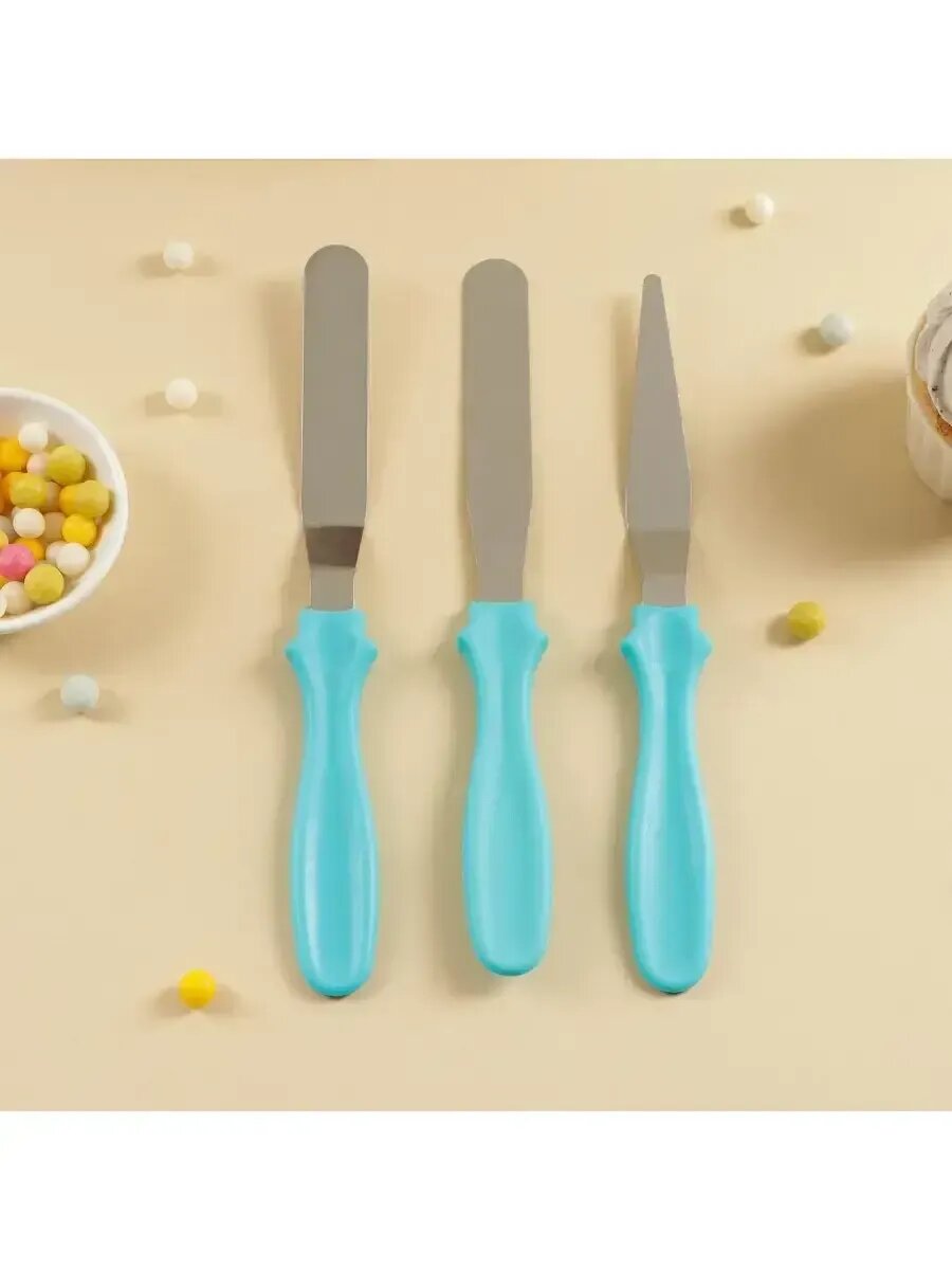 Набор кондитерских лопаток для торта, палетка 3 шт.