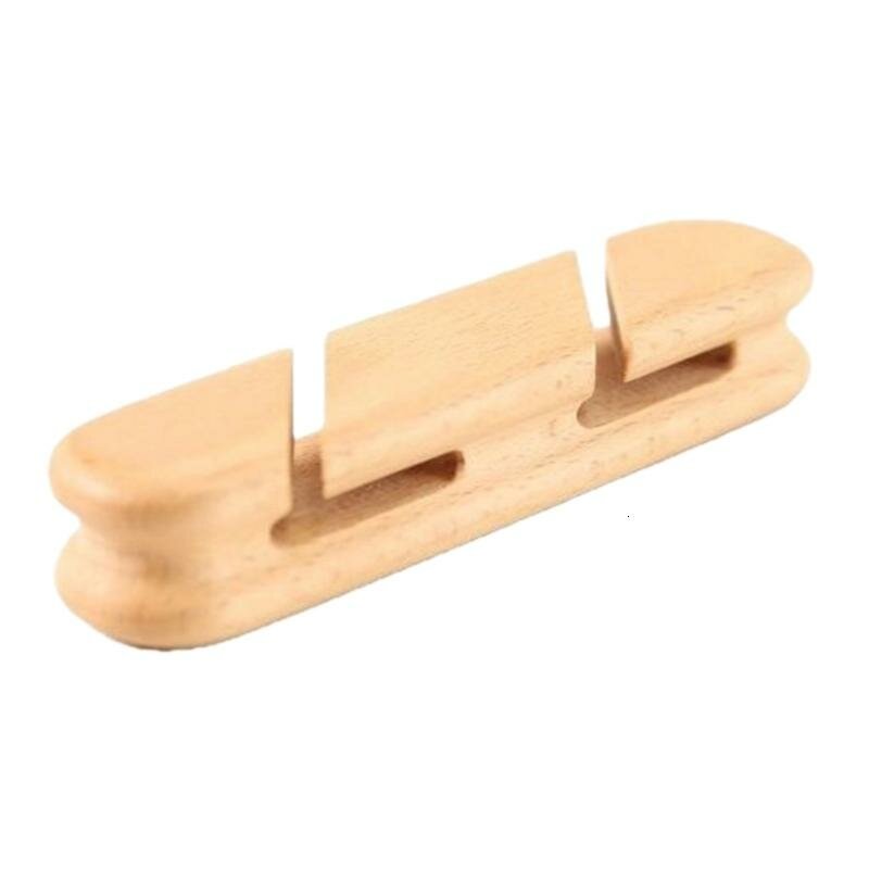 Держатель проволоки деревянные стойки кабельные зажимы Клей, - Бук с 2 слотами для карт