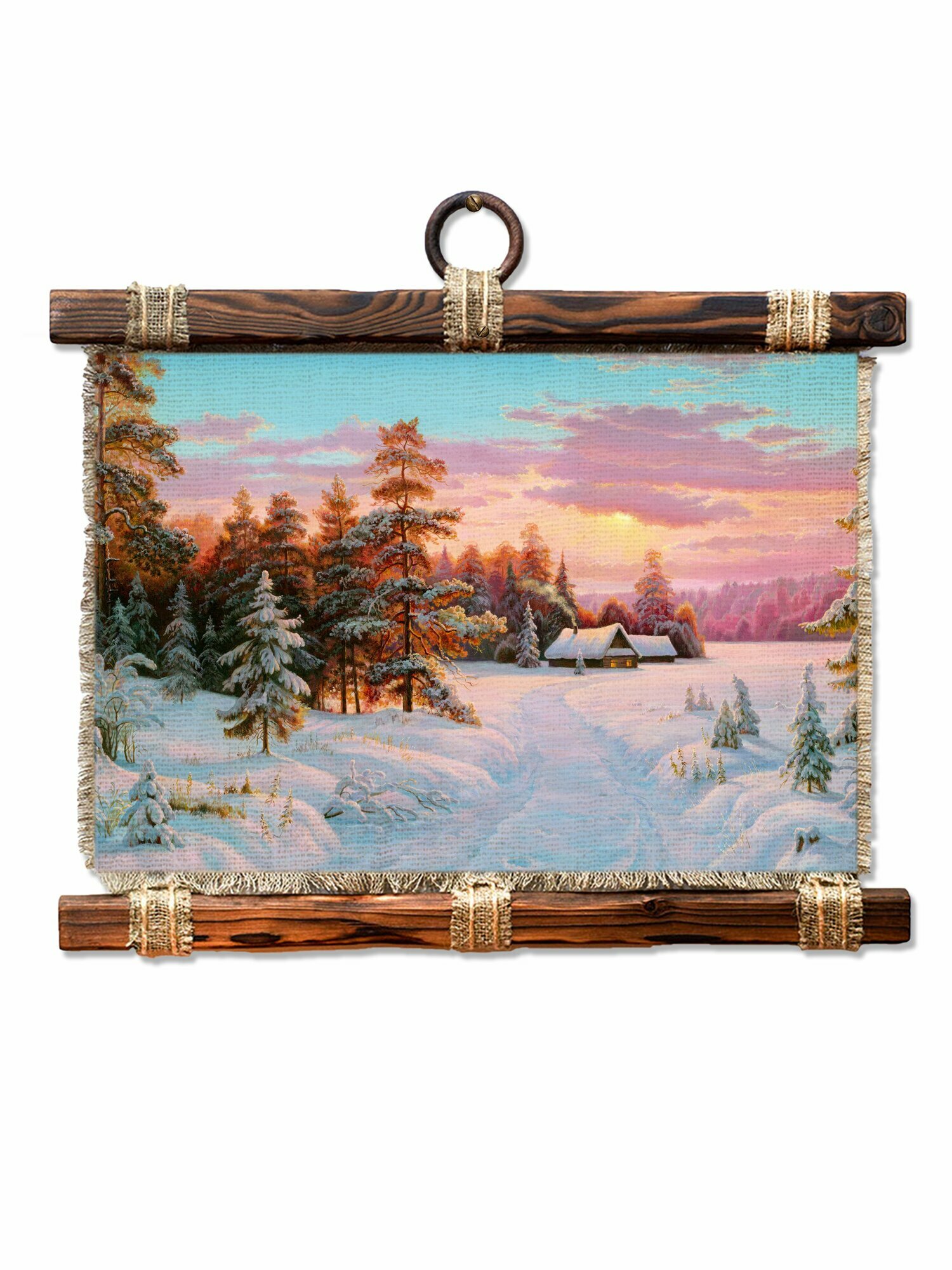 Панно Универсальный свиток "Дорога к дому В. Потапов, А4 горизонтальное ручной работы