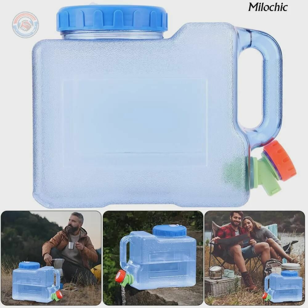 Контейнер для воды 3 литра с краном, портативная канистра для похода и пикника, герметичная ёмкость для питьевой воды на природу