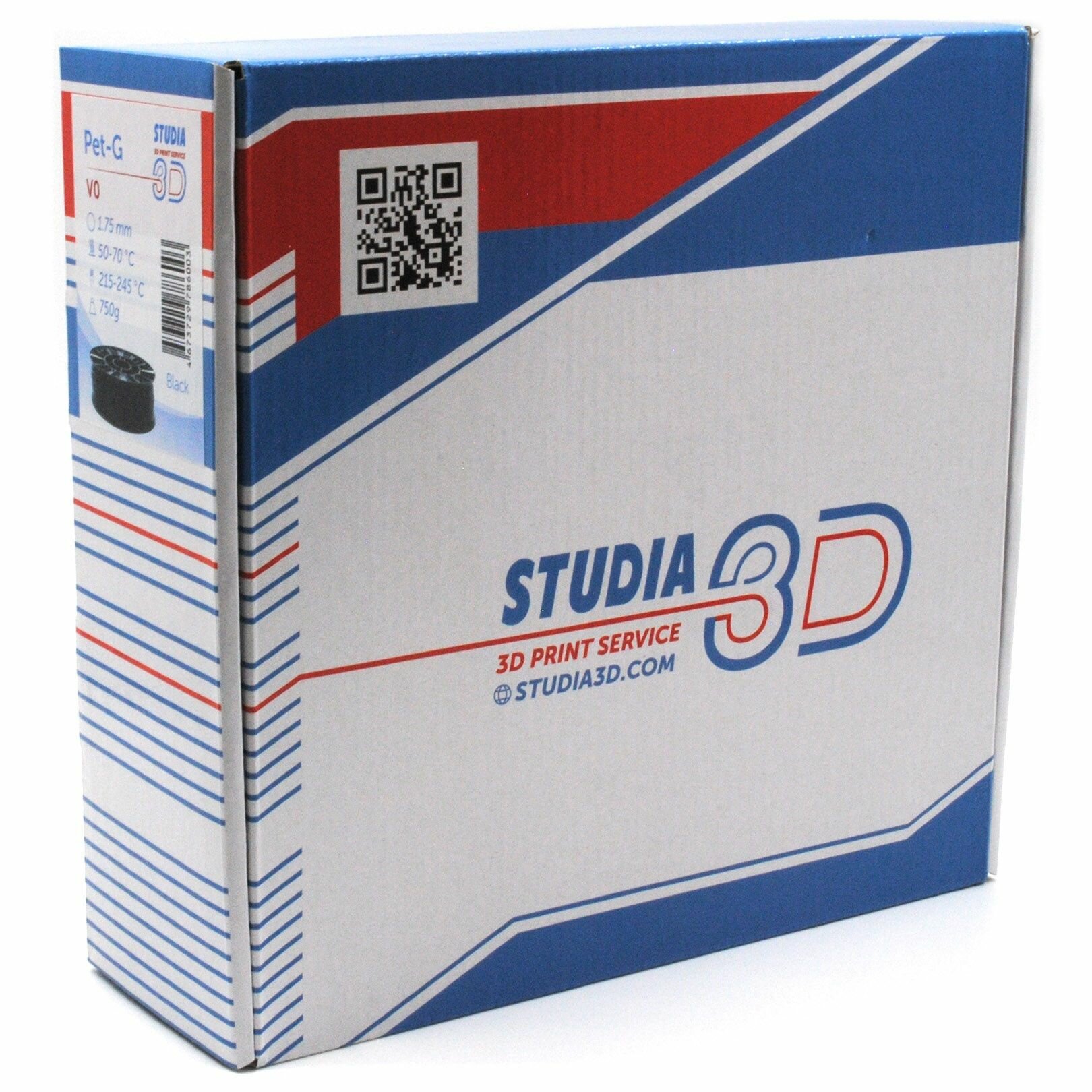 Пластик PETG Studia3D 1.75 мм 0.75 кг, черный
