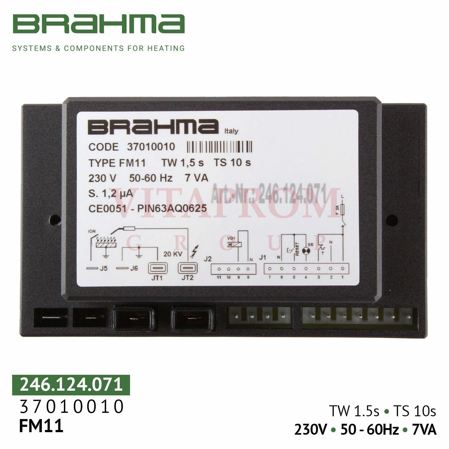 Блок управления горением Brahma FM11, 37010010