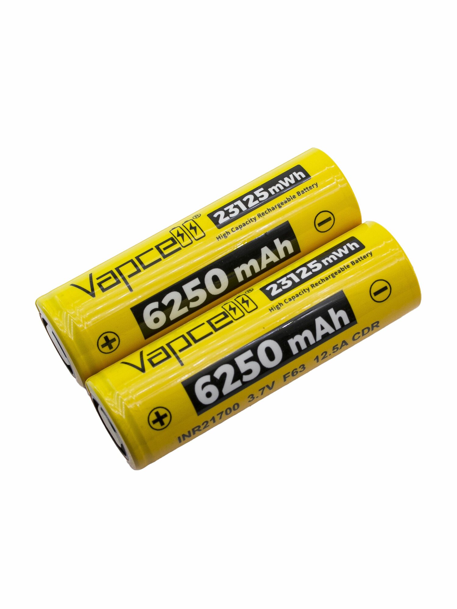 Аккумулятор Vapcell F63 INR21700 6250мАч 12.5A плоский плюс, 1 шт.