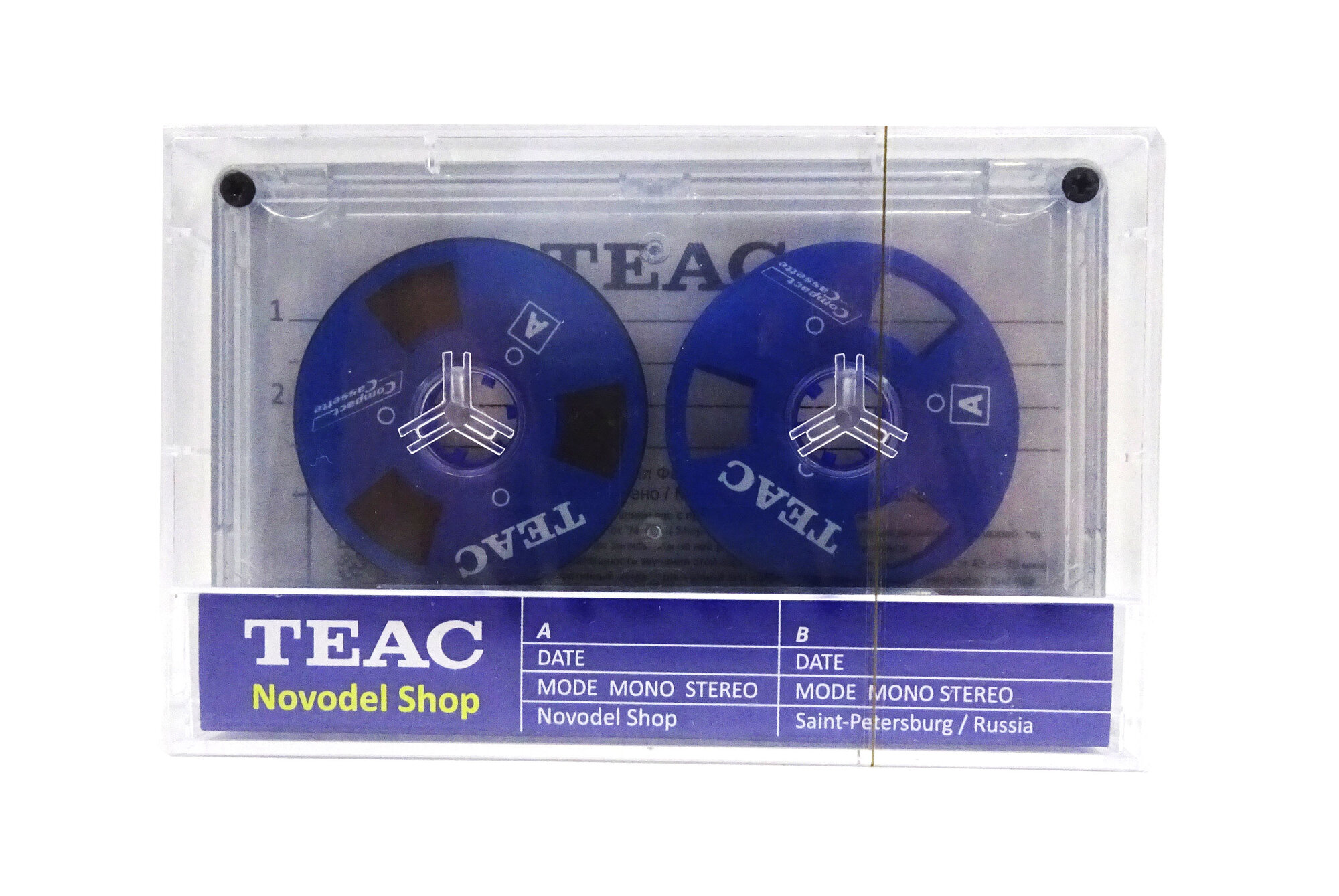 Аудиокассета "TEAC" с синими катушками