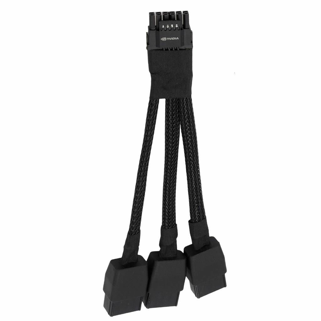 3X 8-контактный разъем с разъемом 16-контактный кабель питания видеокарты длиной 15 см