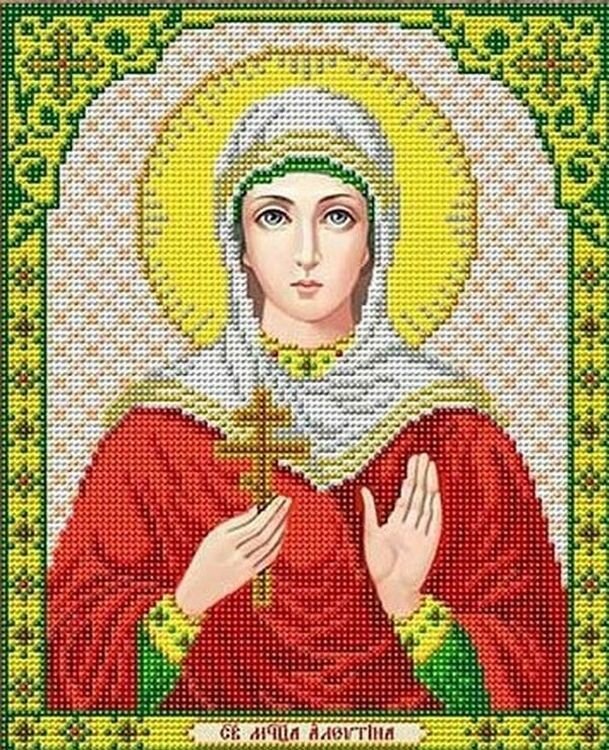 Рисунок на ткани Благовест "Святая Алевтина" 20x25 см, Иконы Религия