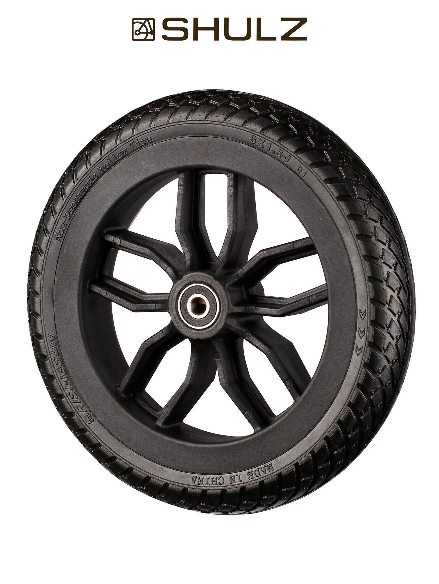 Колесо для самоката SHULZ 200 мм, ABEC-9, мягкое - черный