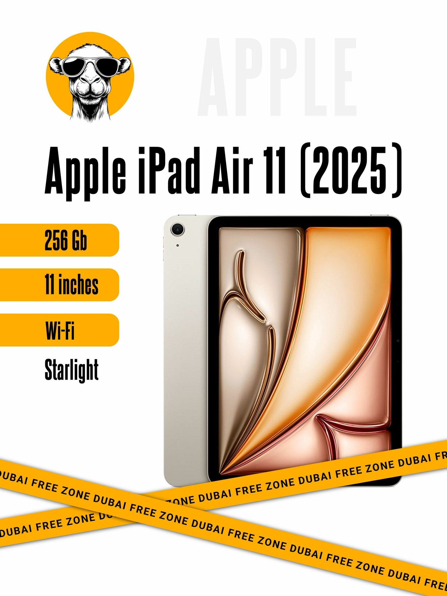 Планшет Apple iPad Air 11" M3 2025 8/256Gb Wi-Fi Starlight/Бежевый