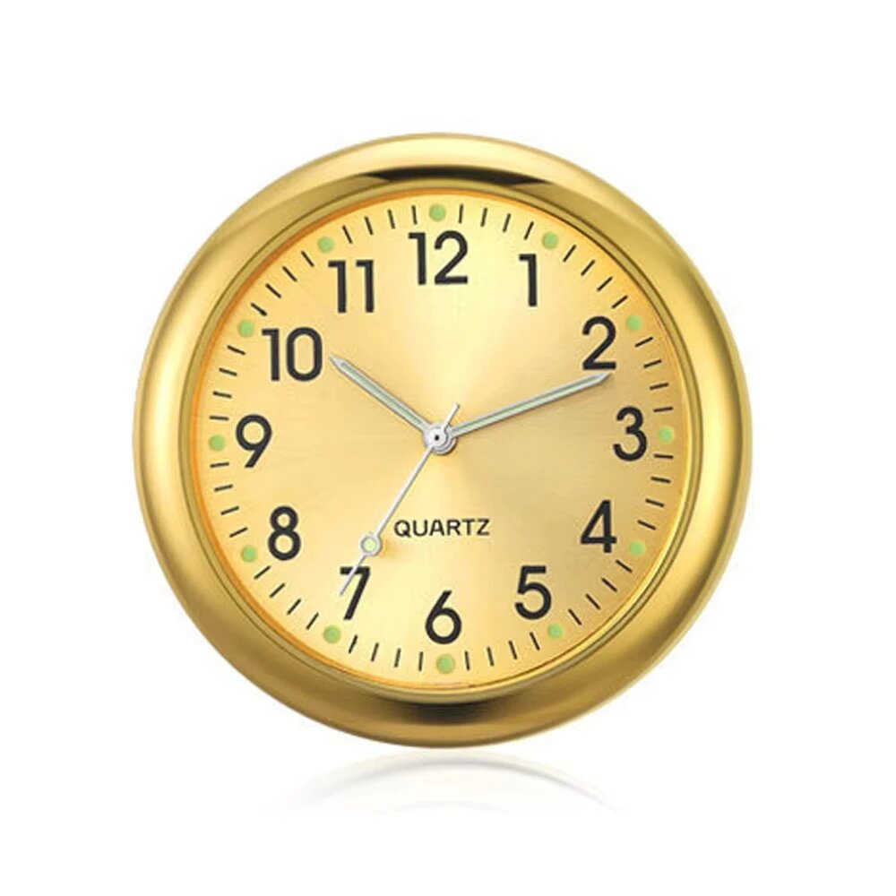 Автомобильные часы, светящиеся мини-часы, автомобильная приборная панель, внутренние наклейки, цифровые часы, механические кварцевые часы, автомобильные украшения, аксессуары Gold