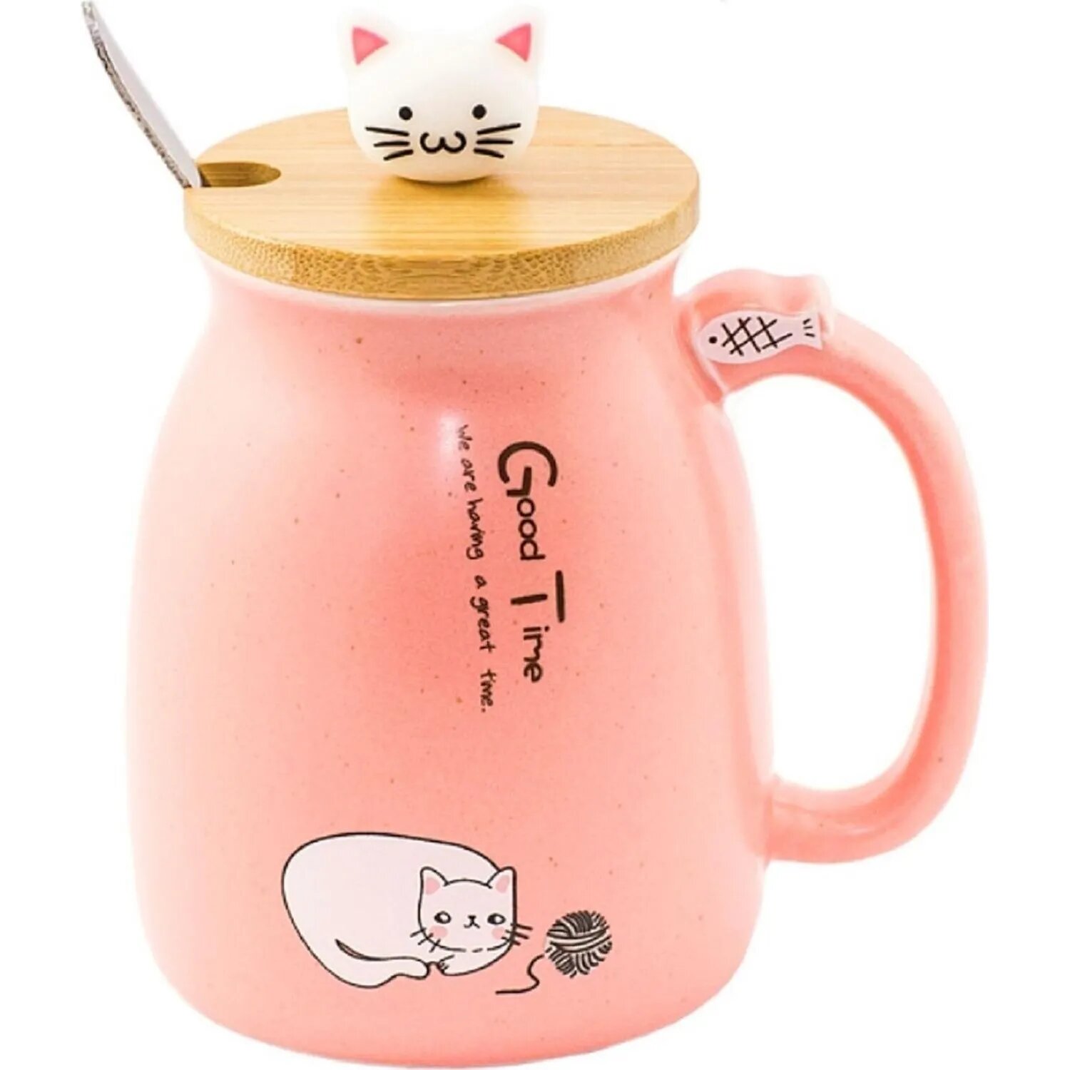 Кружка Котик с клубком №2 роз Эврика арт.99289