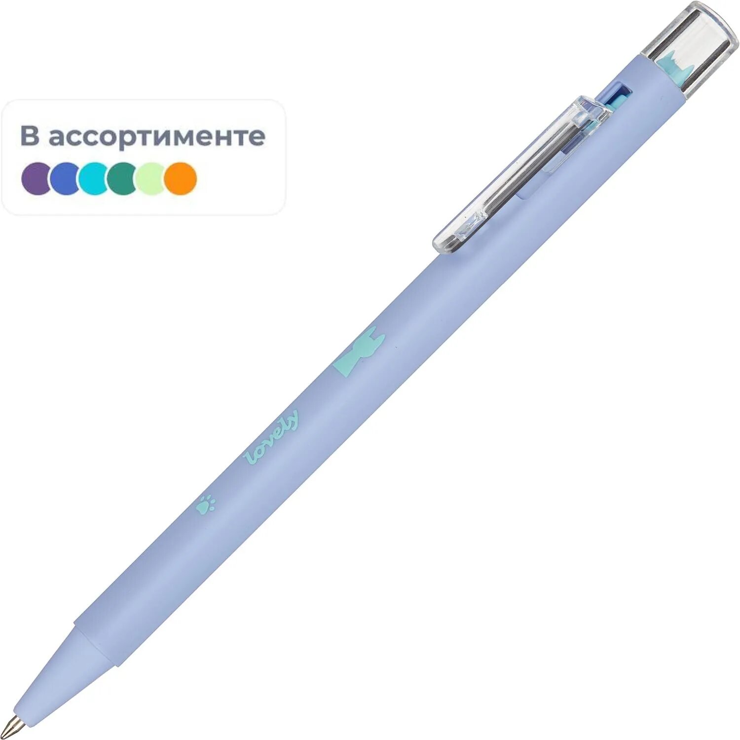 Ручка шариковая автомат. M&G AdorablePet0.7, мас, син, асABPH9871220756C