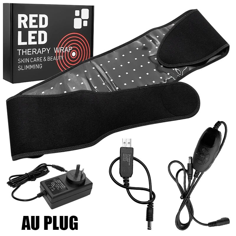 Красный LED пояс для терапии, Color: 1641-Black-AU
