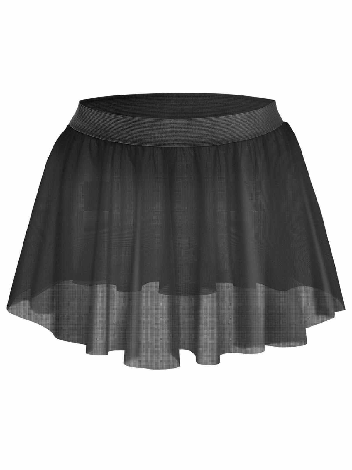 Платье с широкими рукавами - черное