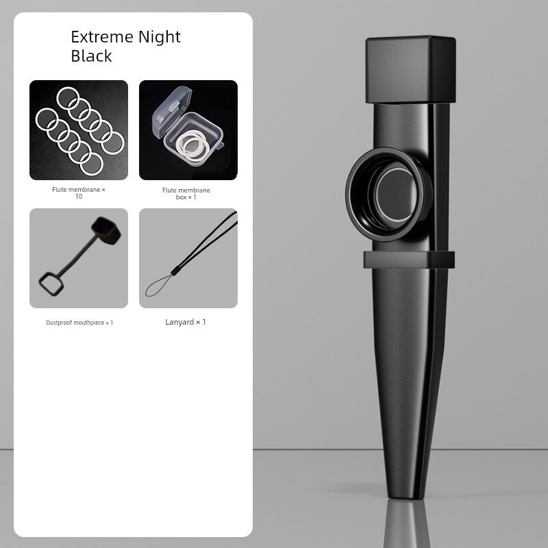 Стандартная ночная черная металлический козуна с 10 мембранами, легкая игра детский инструмент